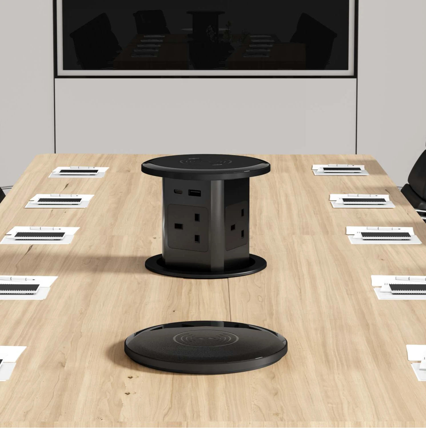 BNT Recessed Desktop Pop-up Hidden Power Socket with USB