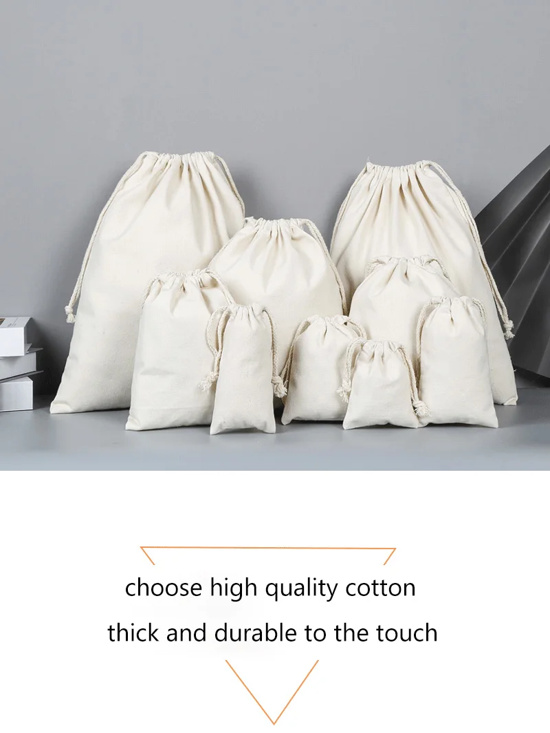 Personalized Colorful Canvas Drawstring Bags - Eco-friendly