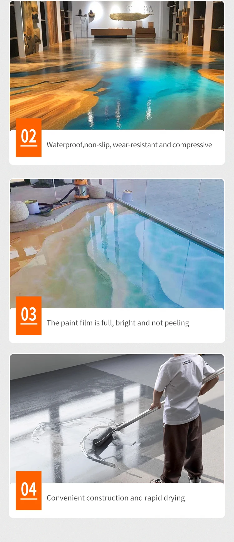 Liquid Glass Epoxy Resin And Hardener For Epoxy 3d Floor Sticker And ...