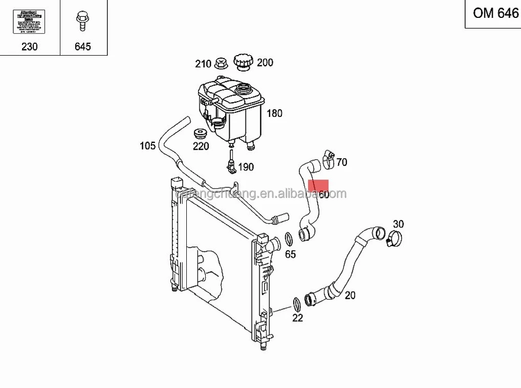 Auto Parts Cooling System Radiator Cooling Hose Oem 2035015782 For ...