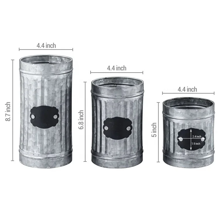 Farmhouse Kitchen Organizer Holder Galvanized Metal Countertop Utensil ...