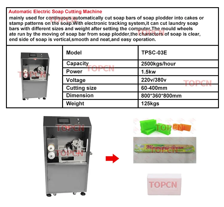 Automatic Big Block Glycerin Transparent Soap Slicing Machine