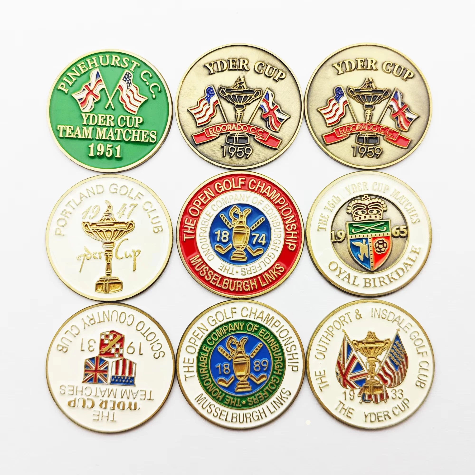 Custom Various Design Ball Markers Golf Accessory with Your Own Logo ...