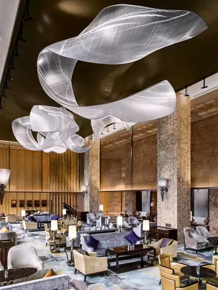 Custom Project Large Interior Decoration Engineering Crystal Ceiling ...