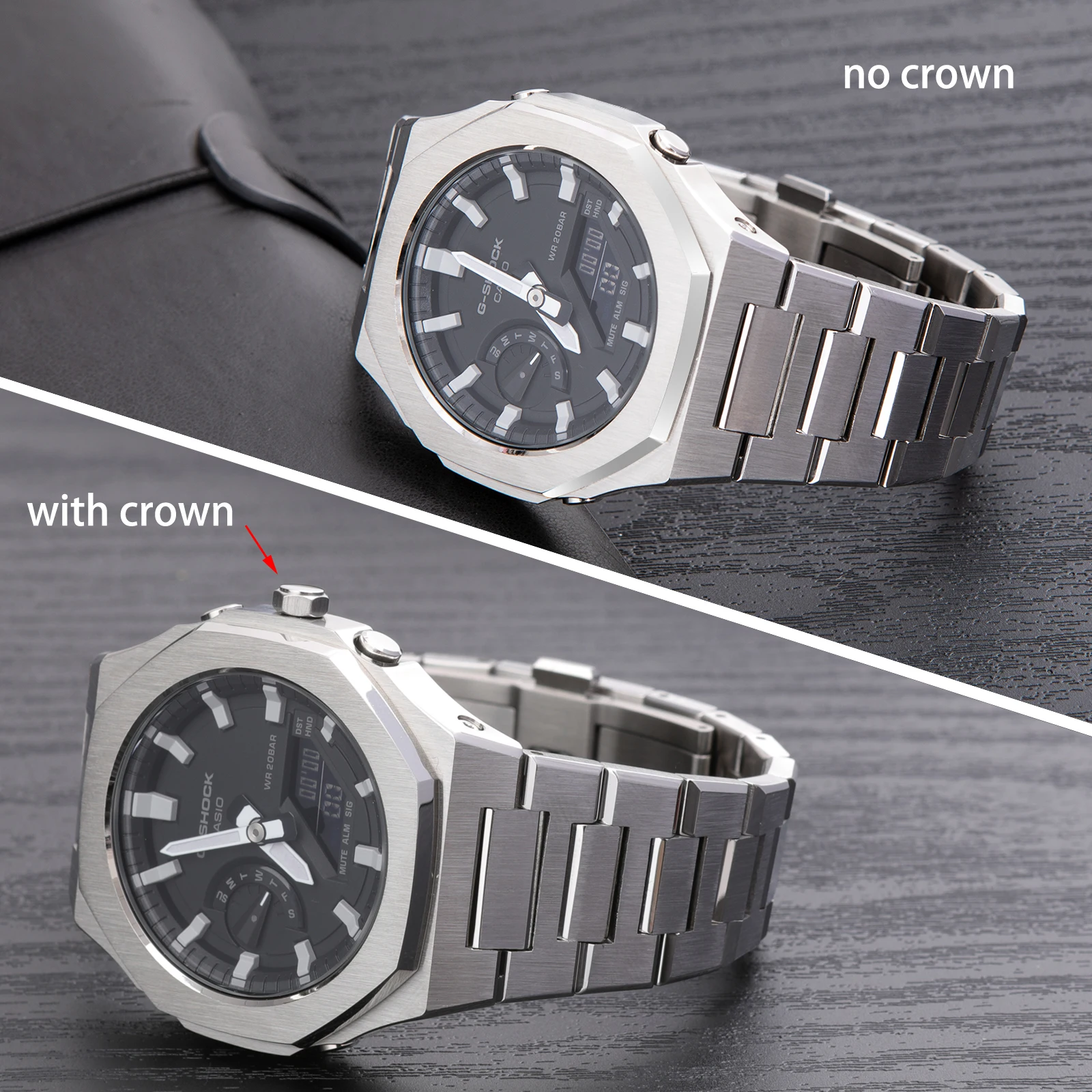 5th Generation Without Screws For Casioak Ga2100 Stainless Steel Mod ...