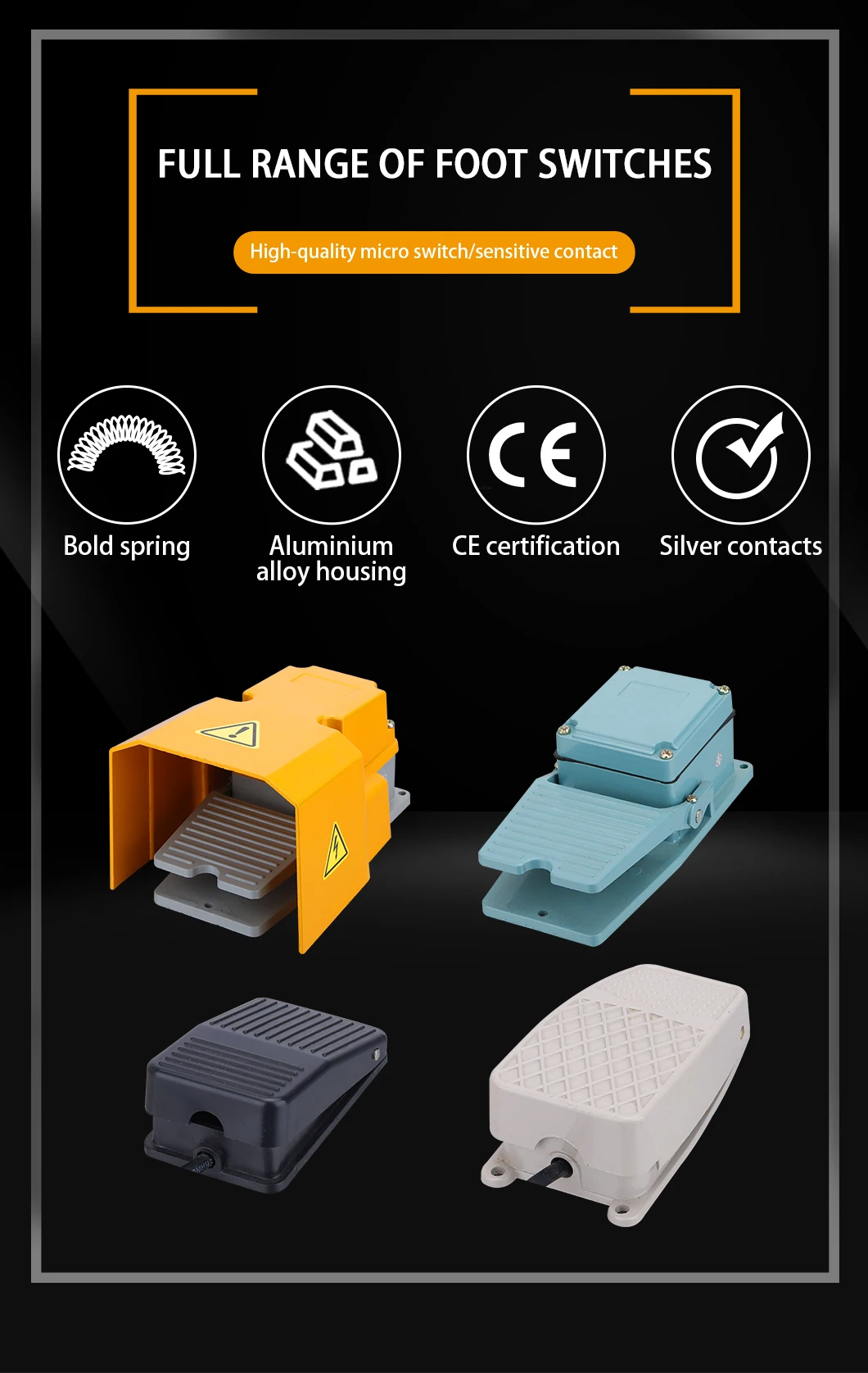 9 Pins Foot Switch Diy Factory Supplier Blue Black Guitar Effect Pedal ...