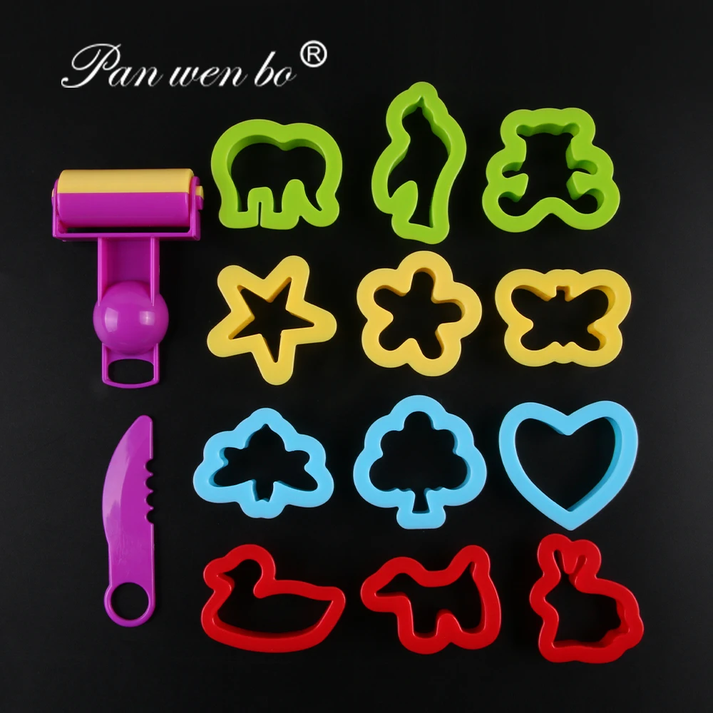 Kids DIY Modeling Play Dough Clay Tools 14pcs/set Clay Moulds Sets ...