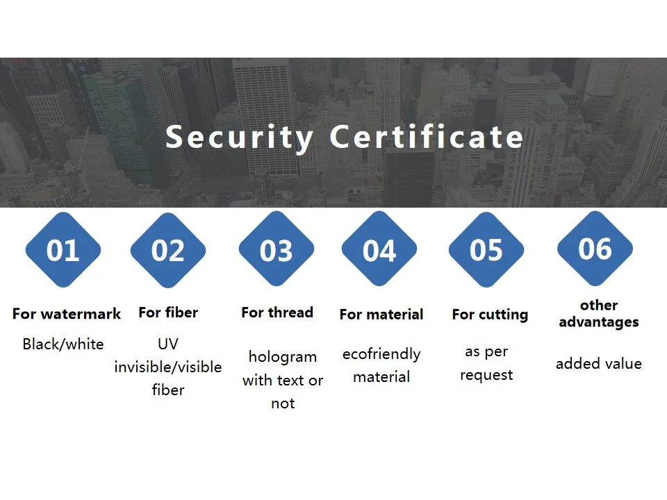 Security Paper Certificate Paper A4 Printing With Watermark Complex ...