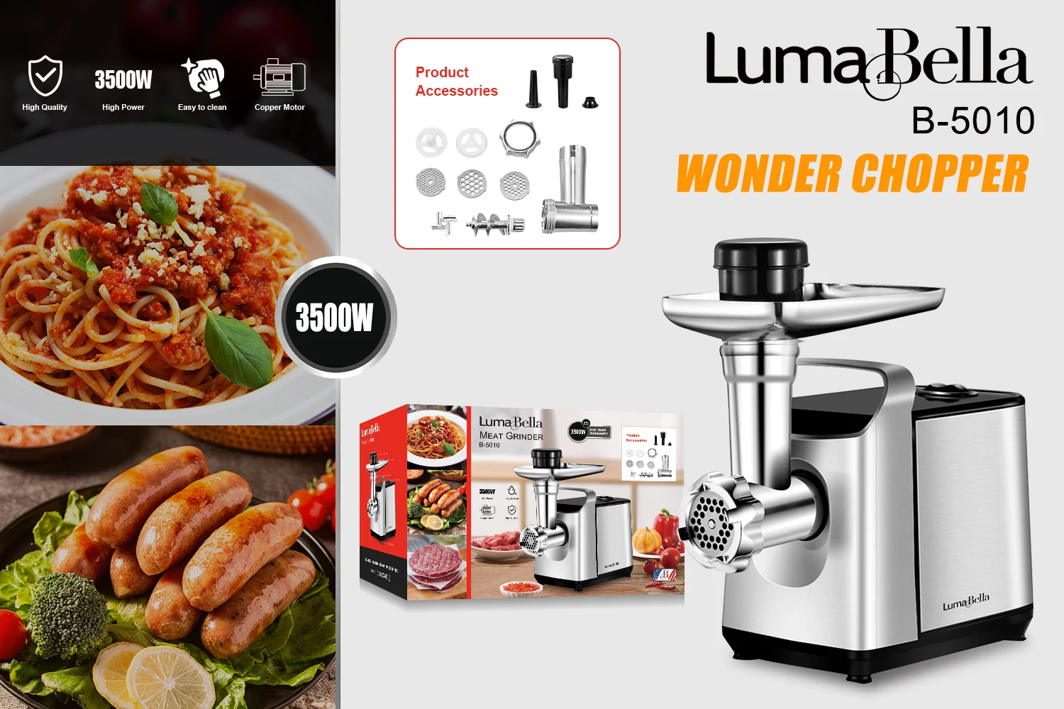 SOKANY Disassembled Wonder Chopper - Safe Meat Grinder