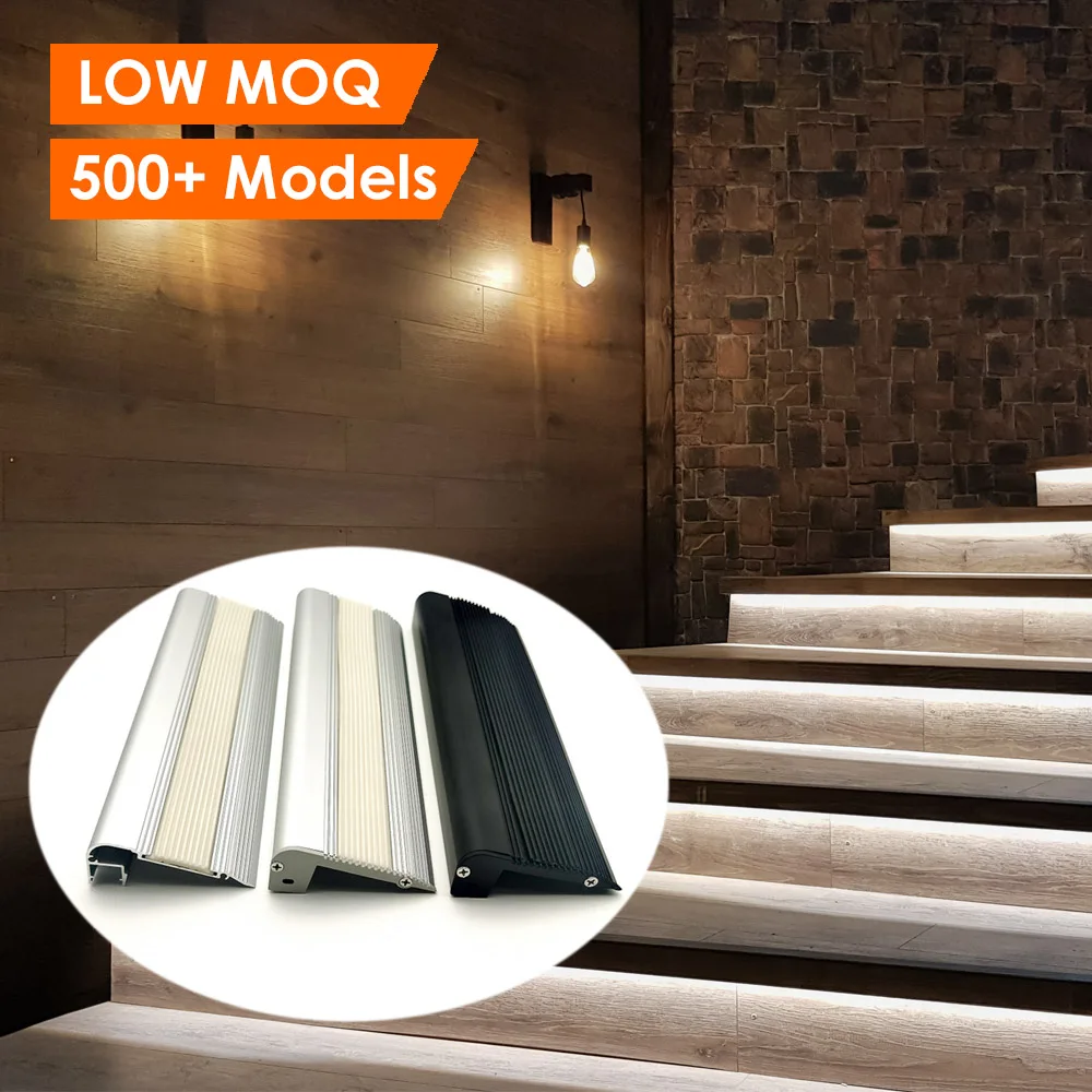 Led Lighted Stair Nosing Step Led Profile Staircase Surface Mounted ...