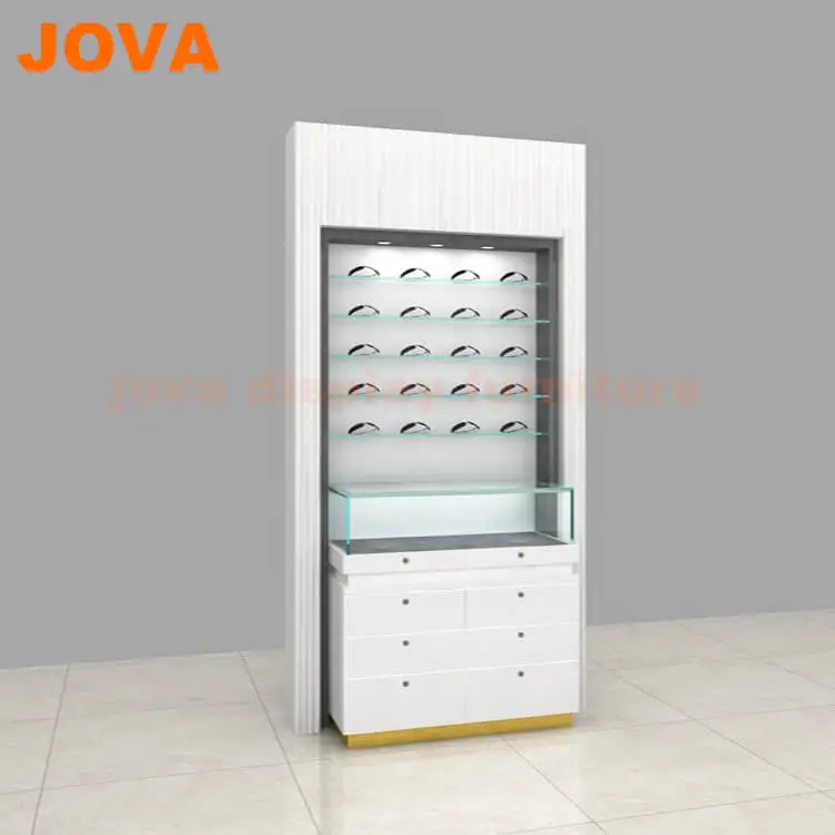 Frame Displays For Eyeglasses Wall Display With Glass Shelves Optical ...