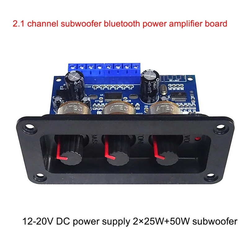 2.1 Channel Digital Power Amplifier Board 2x25w+50w Bluetooth 5.0 ...
