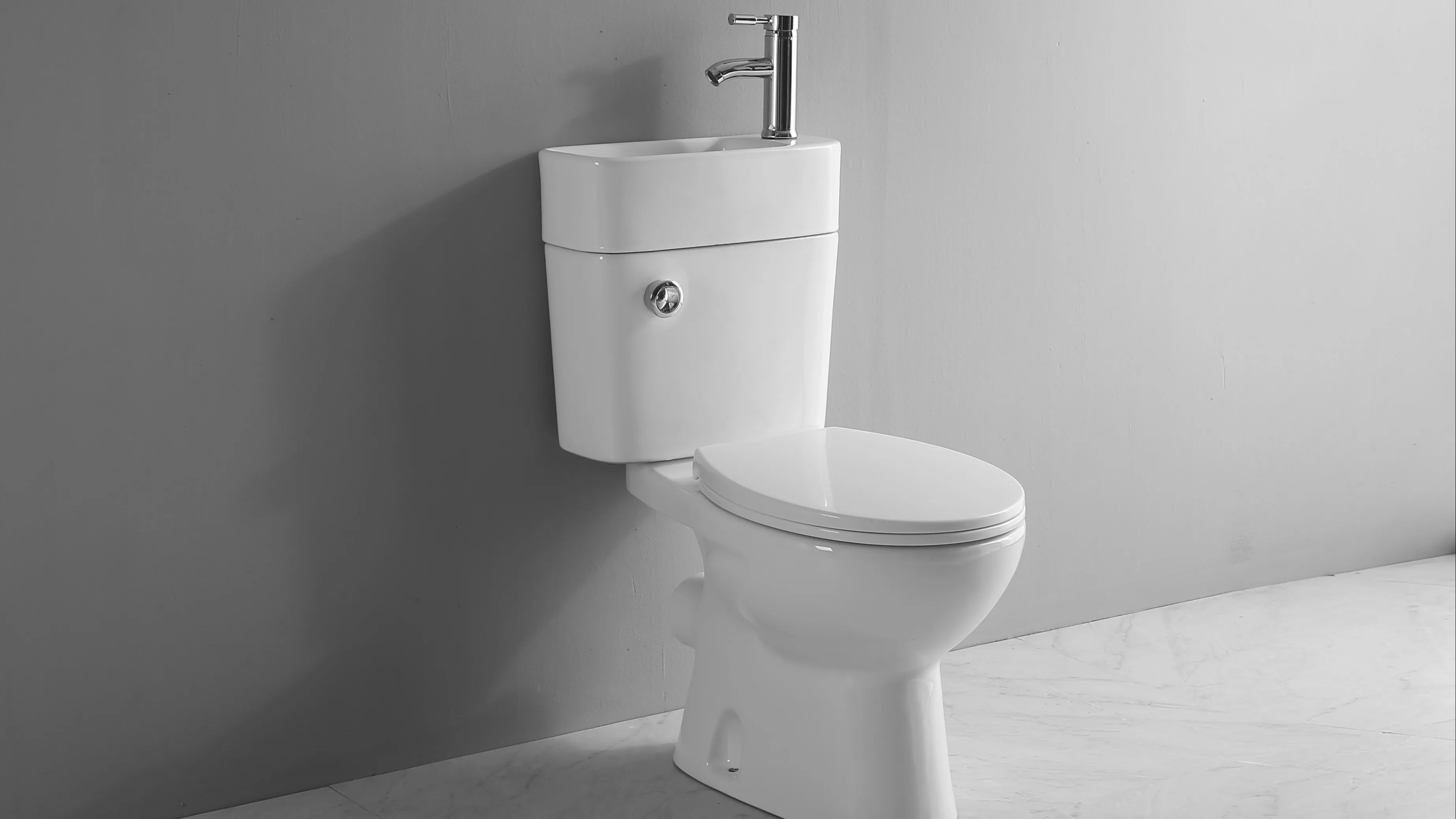 Toilet Commode Ceramic Washdown Toilet With Sink All In One 2 In 1 ...