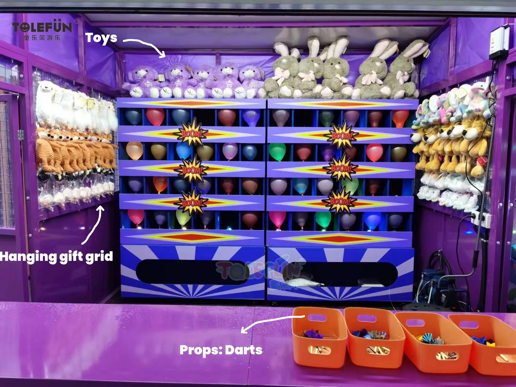 Tolefun Side Stall Funfair Outdoor Automatic Balloon Pump