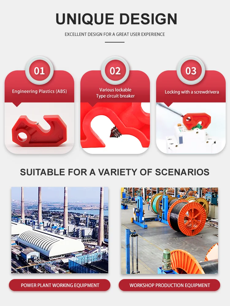 Small Electrical Lock Out Tag Out - ABS MCB MCCB Safety