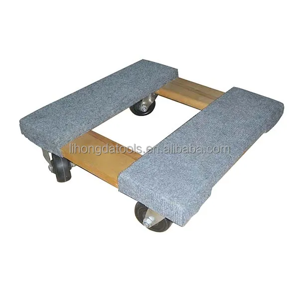 Heavy-duty Wooden Furniture Dolly With 4 Wheels Small Platform Flat ...