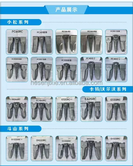 Doosan DH150RC Excavator Bucket Teeth - High Quality Rock Point Tooth