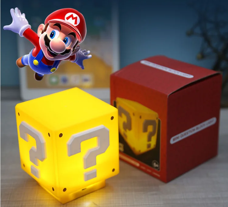 Linda Spot Hot Cute Mario Mushroom Small Night Light Mario Led ...