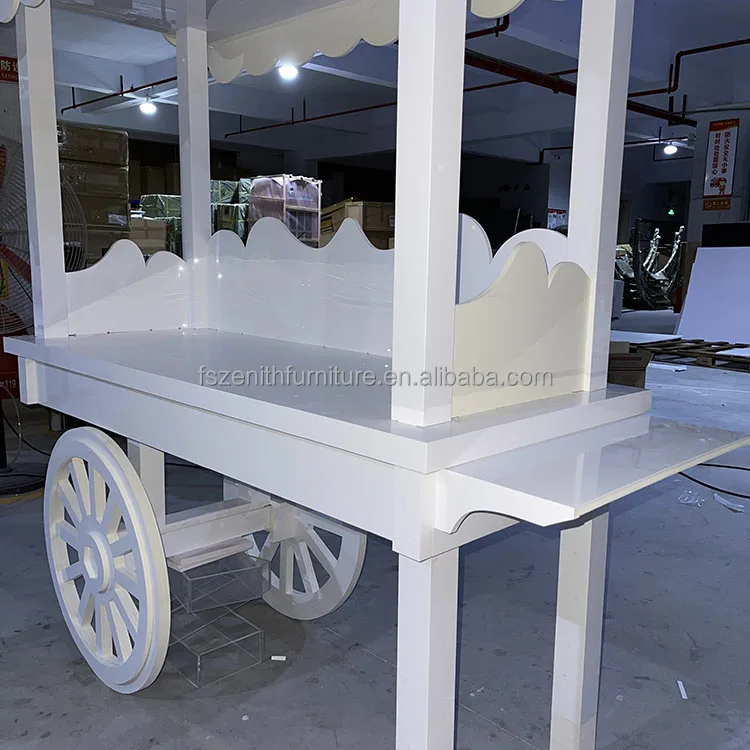 Oem Baby Shower White Flower Carts Wedding Party Supplier Acrylic Sweet ...