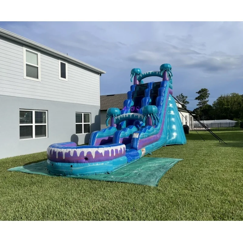 Backyard Kids Play Waterslide Pool Outdoor Children Inflatable Toys ...
