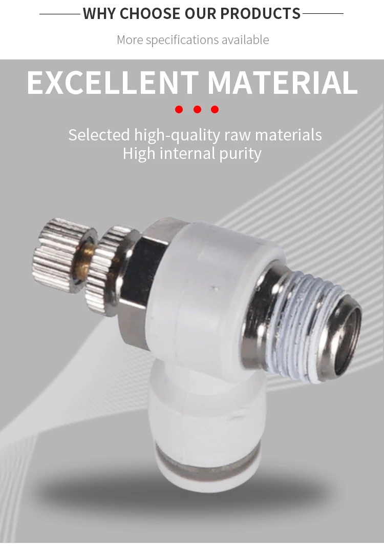 SL Series Speed Regulating Joint 1/4-10 Pneumatic Fittings Quick ...