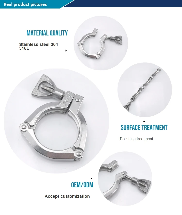 AOHOY Sanitary Clamps - Durable 304 & 316L Stainless Steel