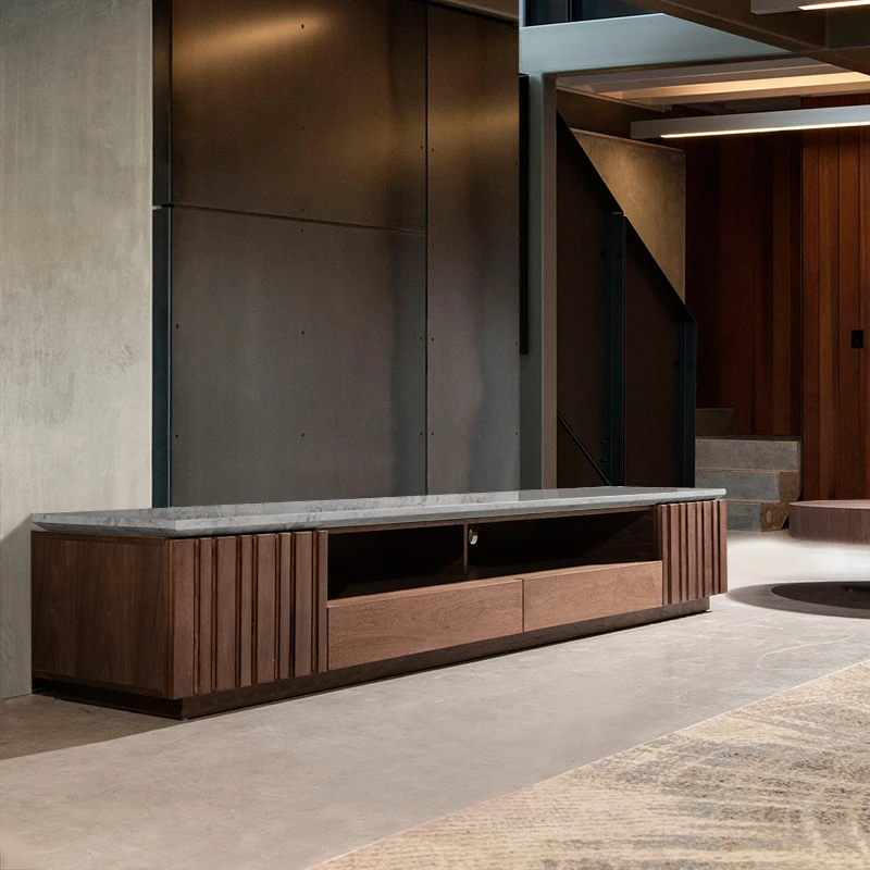 Commercial Grade Marble & Wood TV Unit | PGR Furniture – PGR Furniture