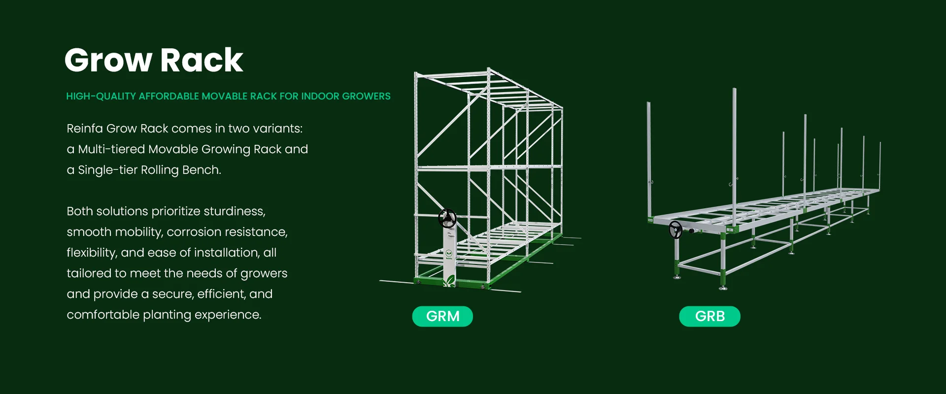 Reinfa Grow Rack System - Durable, Affordable, and Easy to Install