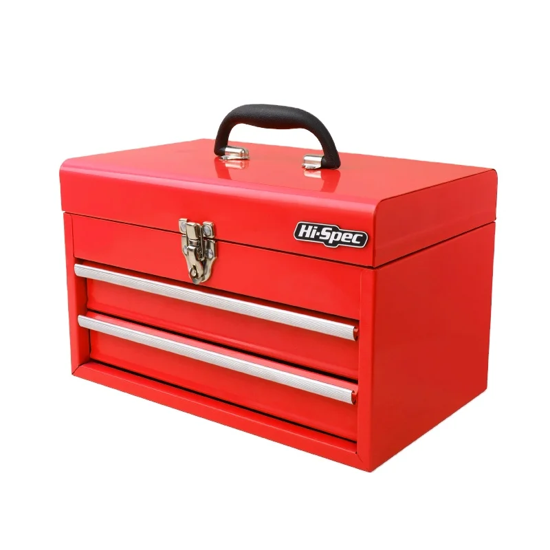 High Quality Professional Portable Tool Box Customizable 3 Drawers In Red Pink Small Iron Case ...