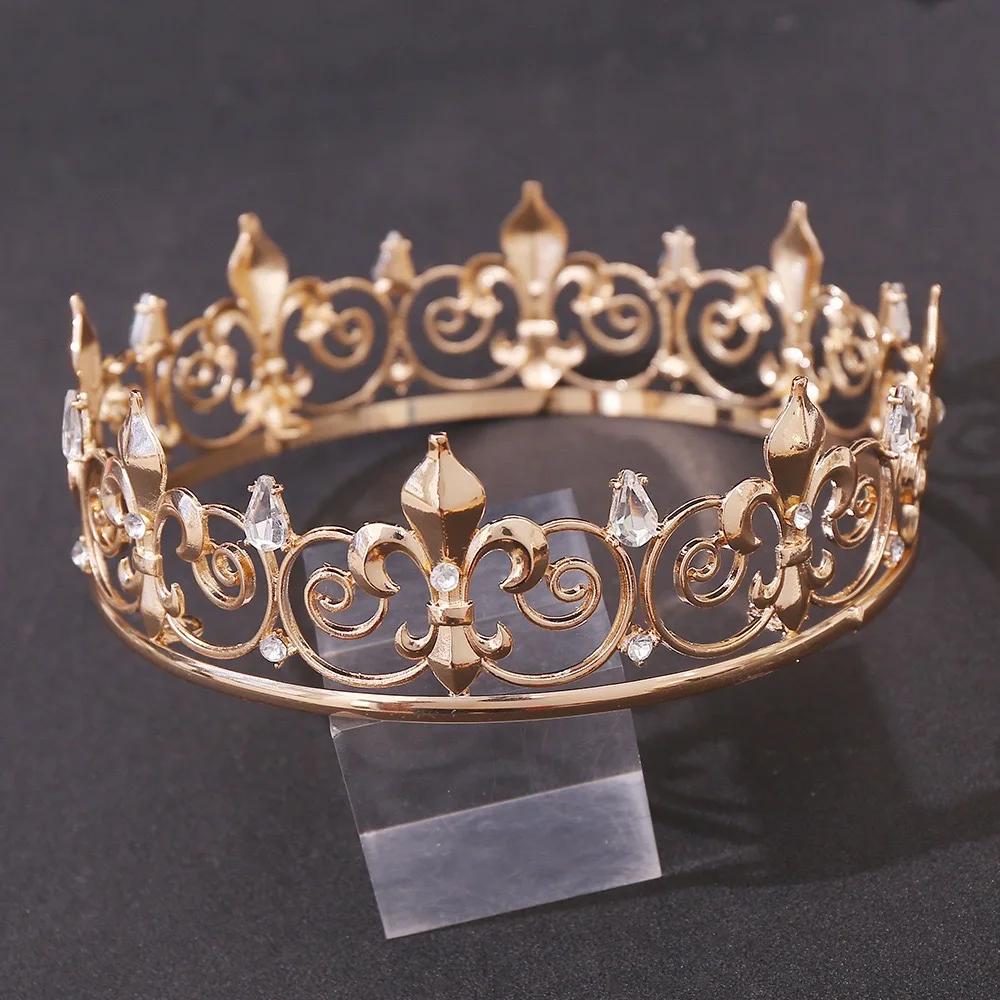 Royal King Crown For Men Women Metal Prince Crowns And Tiaras Full ...