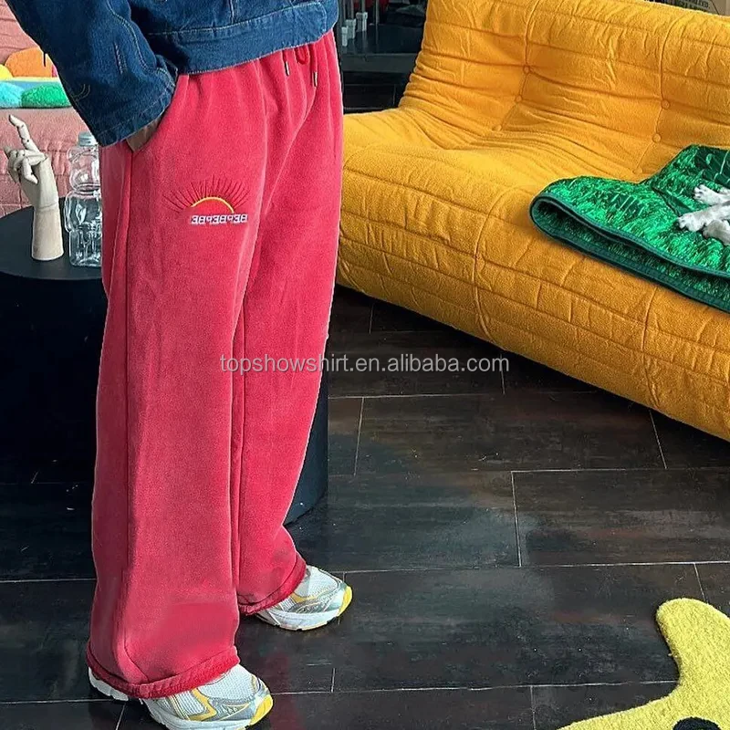 Custom Embroidery Heavy Weight Stacked Flare Sweat Pants