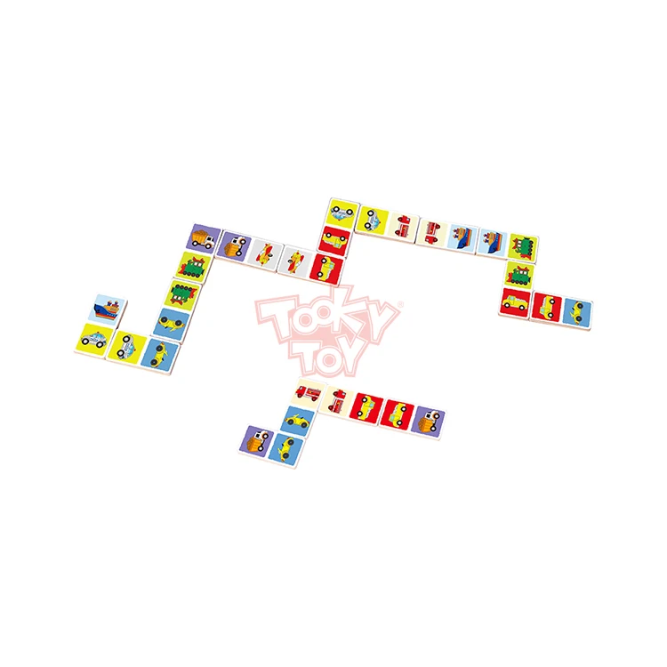 Educational Wooden Toys Transportation Vehicle Learn Domino Game - Buy ...