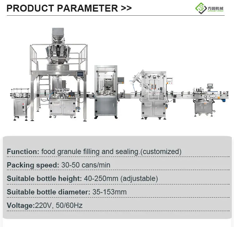 Granular Automatic Filling Feeding Sealing Packaging Line