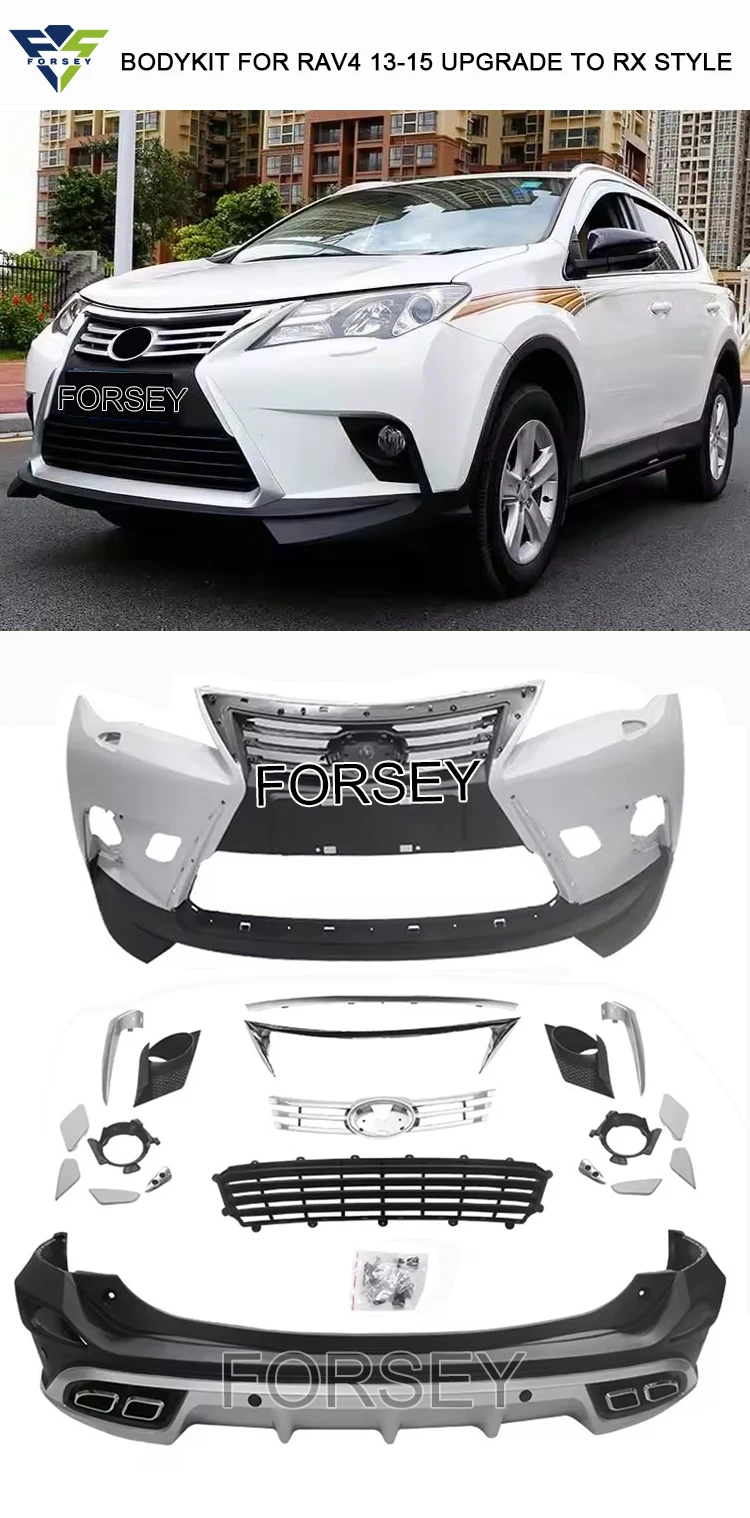 Modified Parts Car Body Kit Face Lift Fits for RAV4 2013-2015 to RX ...