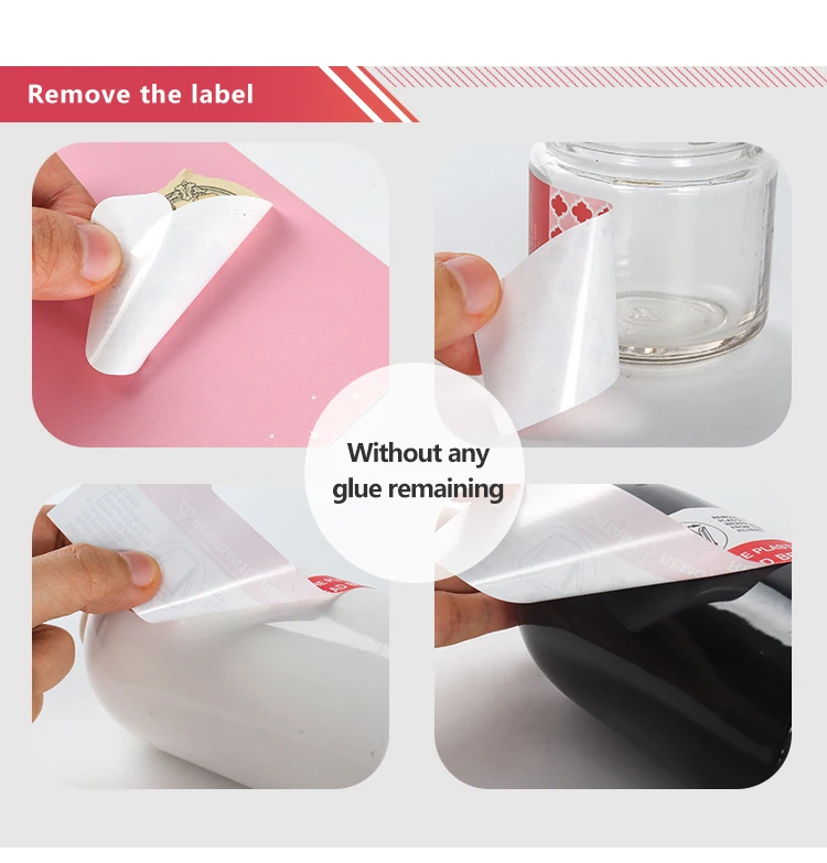 Custom Printed Self-adhesive Logo Waterproof Sticker Removal Removable ...