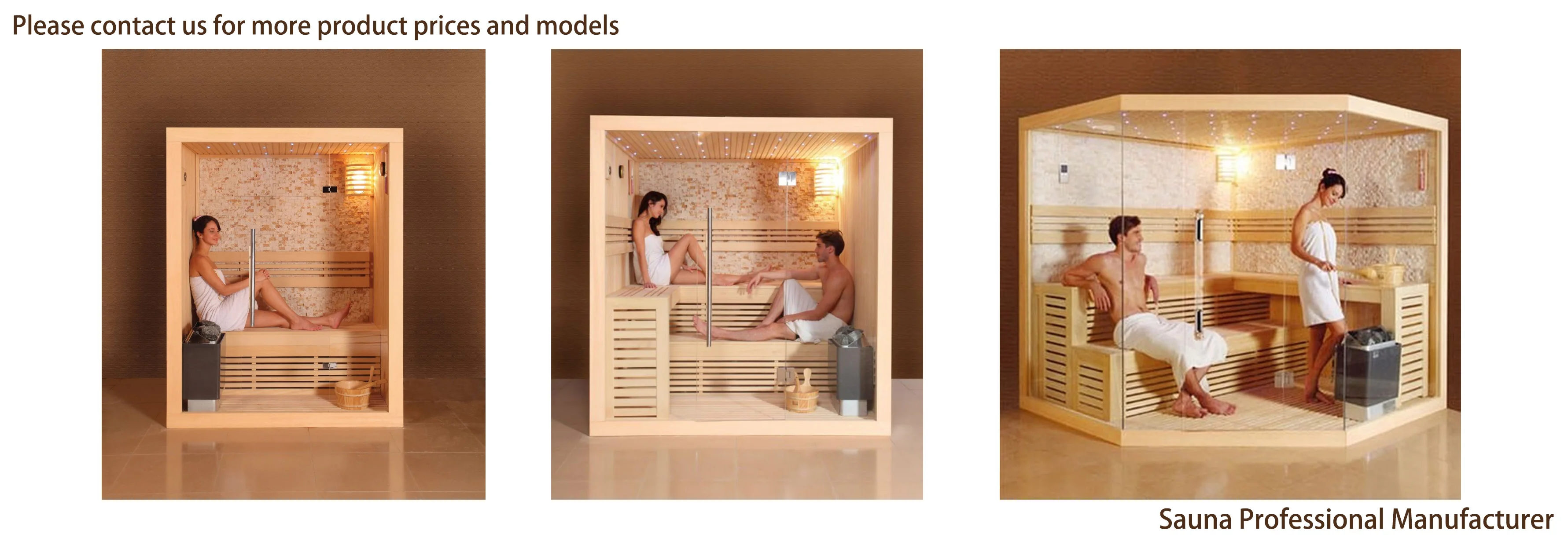 Intelligent Control Pnel 4 Person Dry Steam Sauna Traditional Sauna Room With Harvia Sauna Stove ...