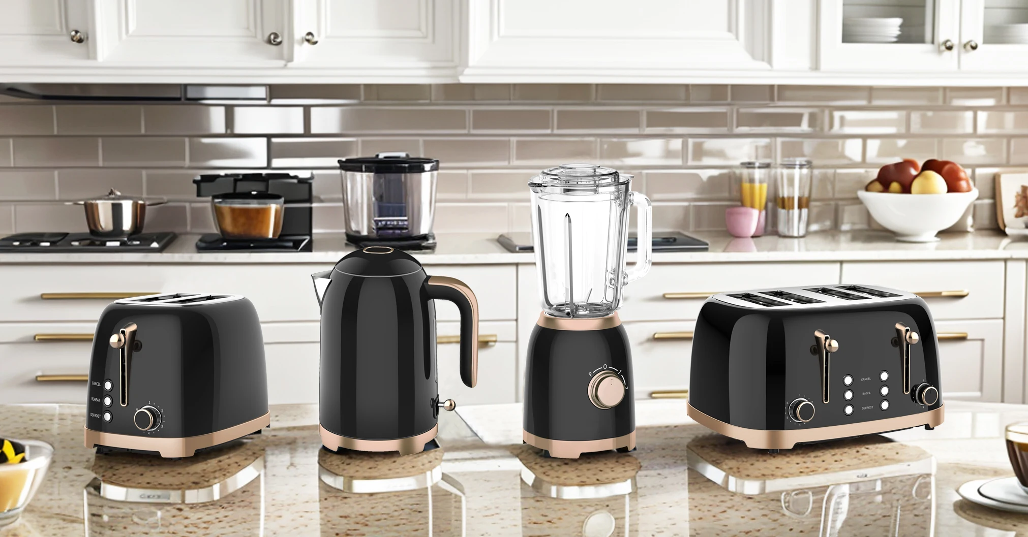 Retro Stainless Steel Electric Coffee Machine and Toaster Set for Home ...