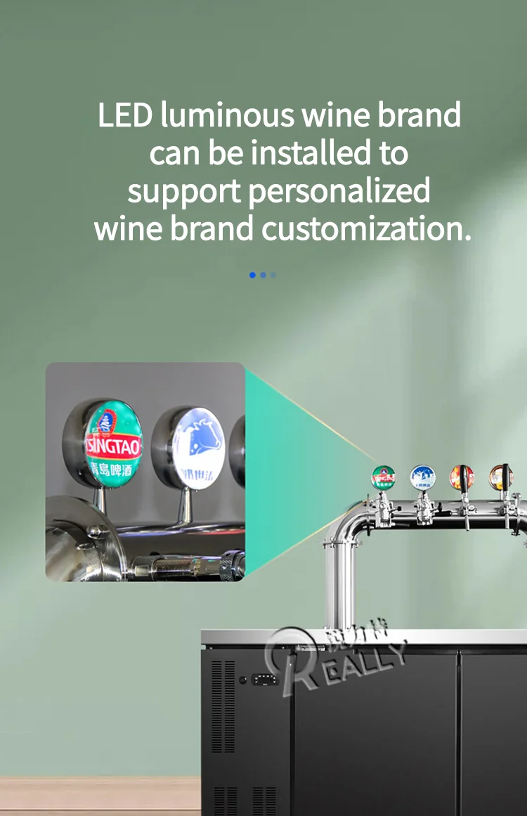 2024 Counter Beer Cooler Cooler Dispenser Kegerator Machine For Bar 6 ...