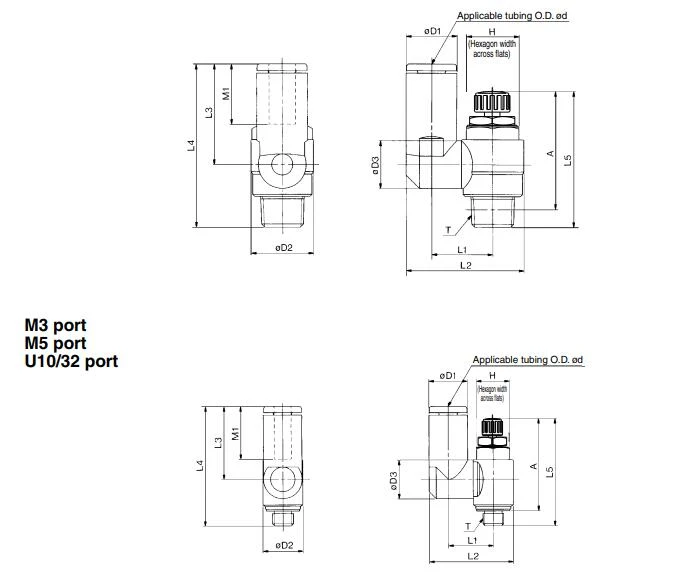 Speed Controller with One-touch Fitting AS AS1201F AS2201F AS3201F ...