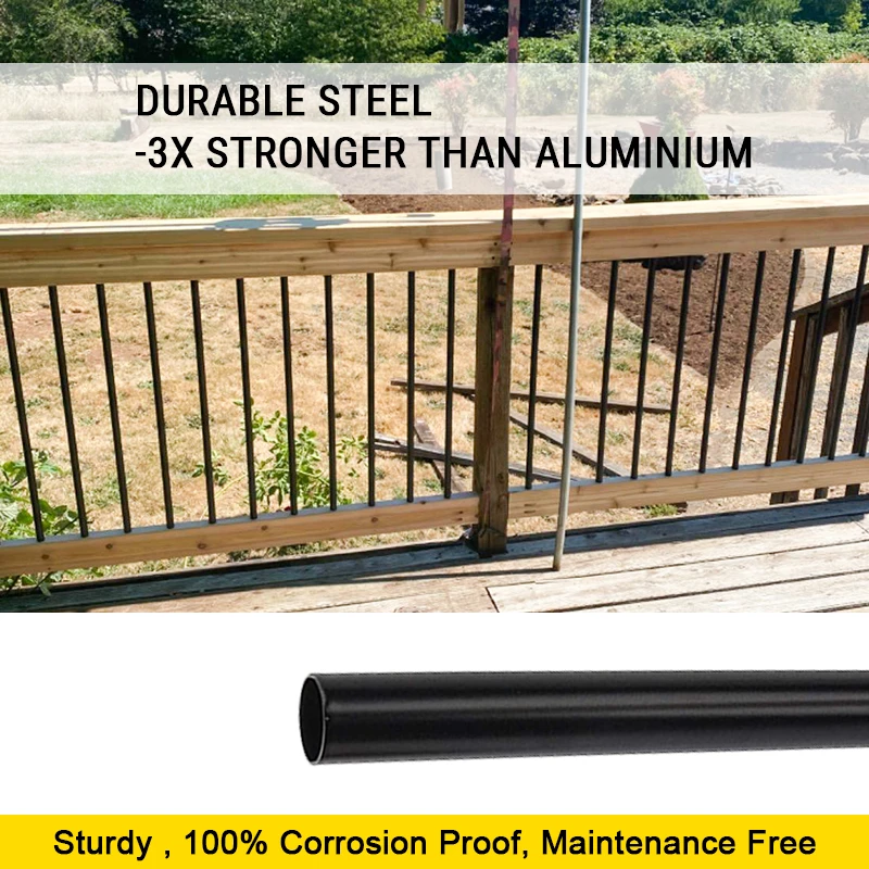 Modern Design Balcony Galvanized Steel Tube Staircase Railings ...