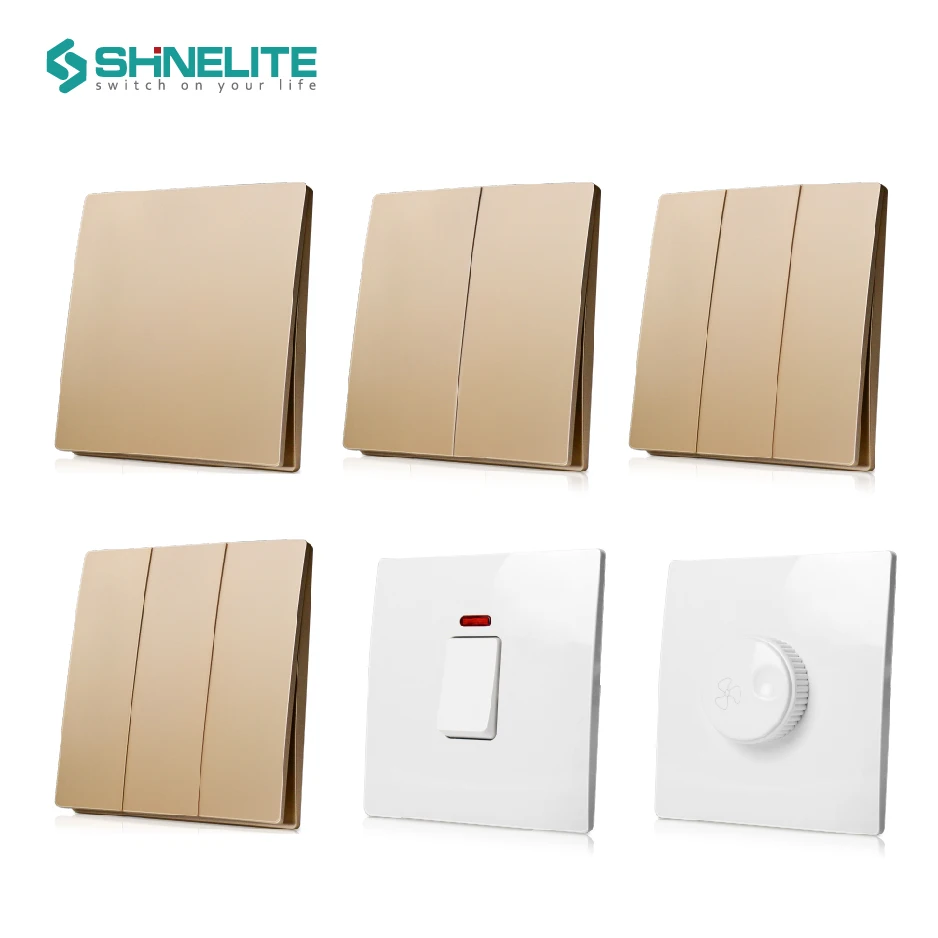 2025 SHINELITE 15 Years Guarantee CE CB GCC BS Wall Switch and Socket ...