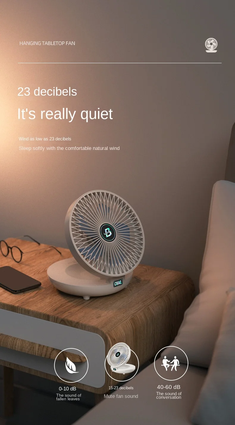 Foldable Table Fan Rechargeable Mini Folding Fan Cooling Portable Mini ...