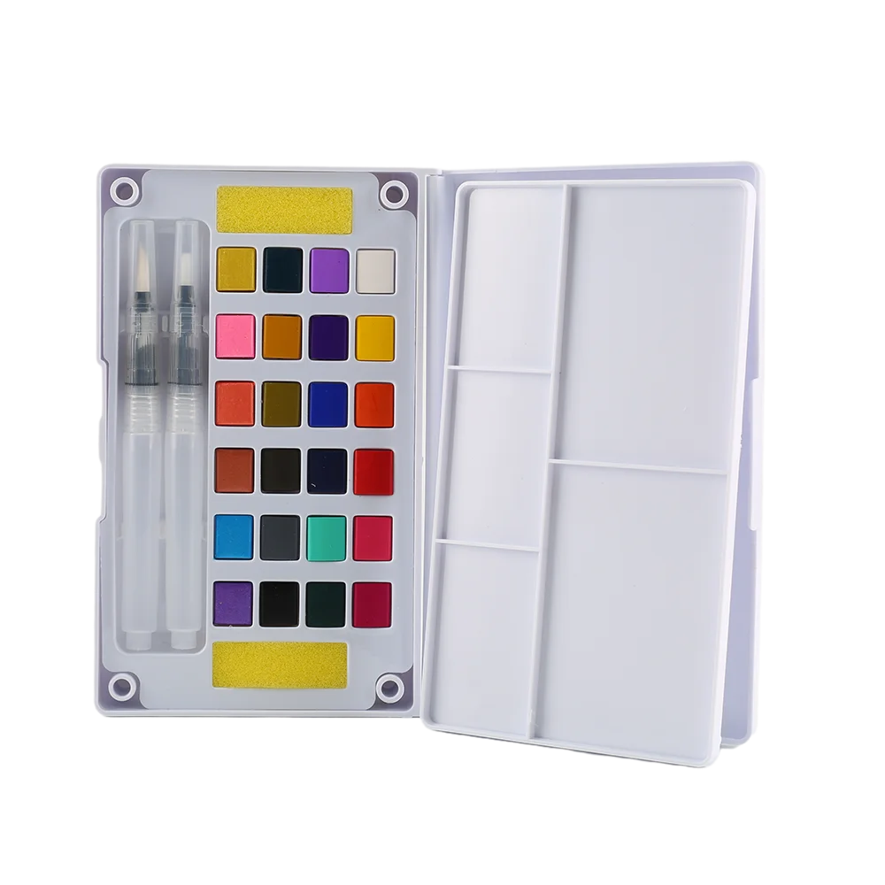 Metallic 36colors Watercolor Cakes Solid Watercolor Paints Sets With ...