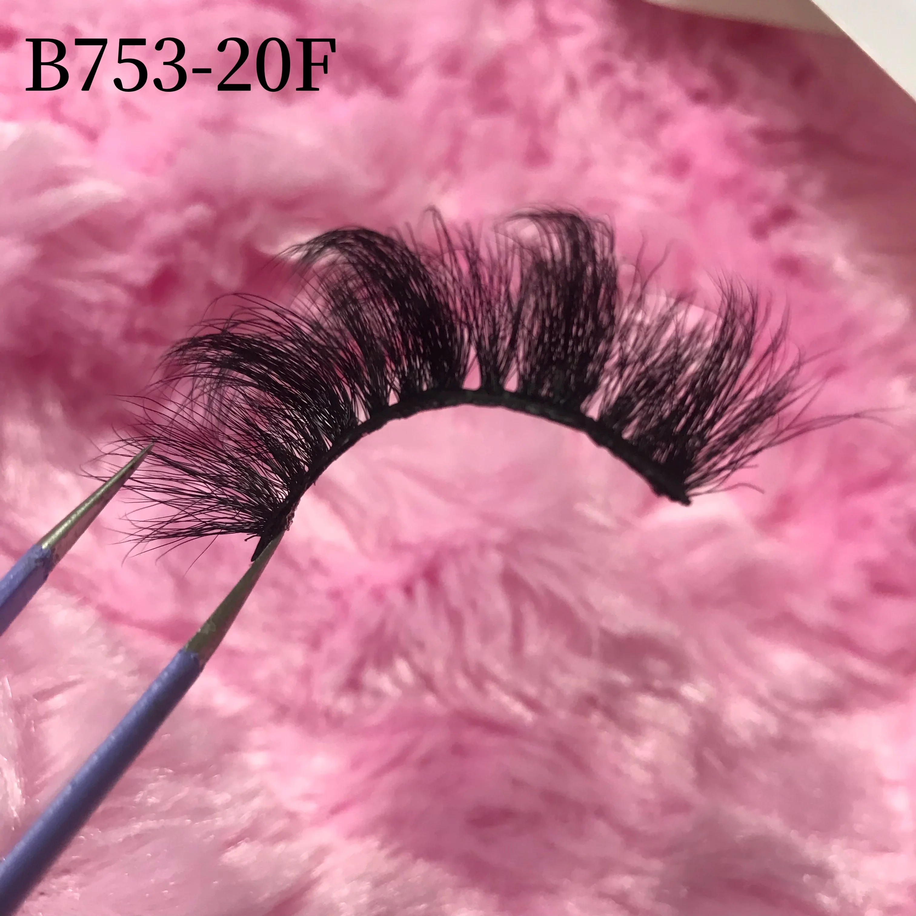 Wholesale Human False Eyelashes Cils 20mm Lash Fluffi Pestaas Mink ...