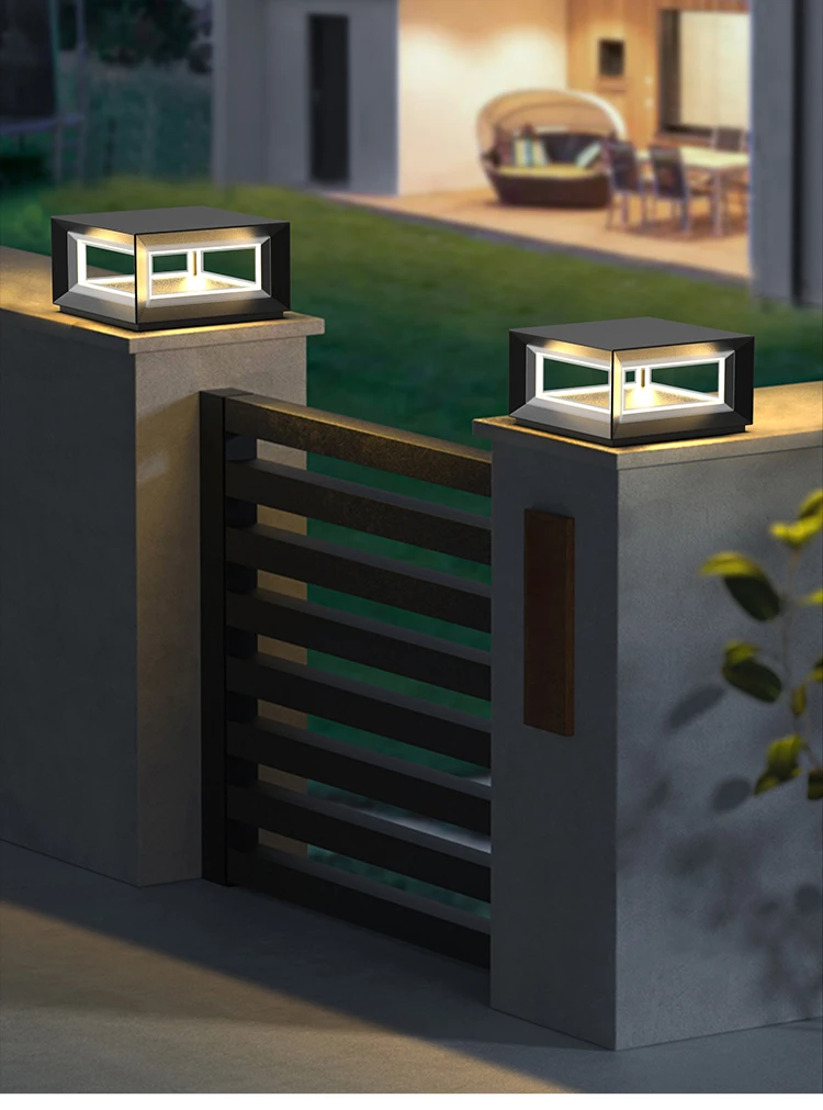 IP65 Waterproof Garden Fence Gate Lighting - LED Post Pillar Lights