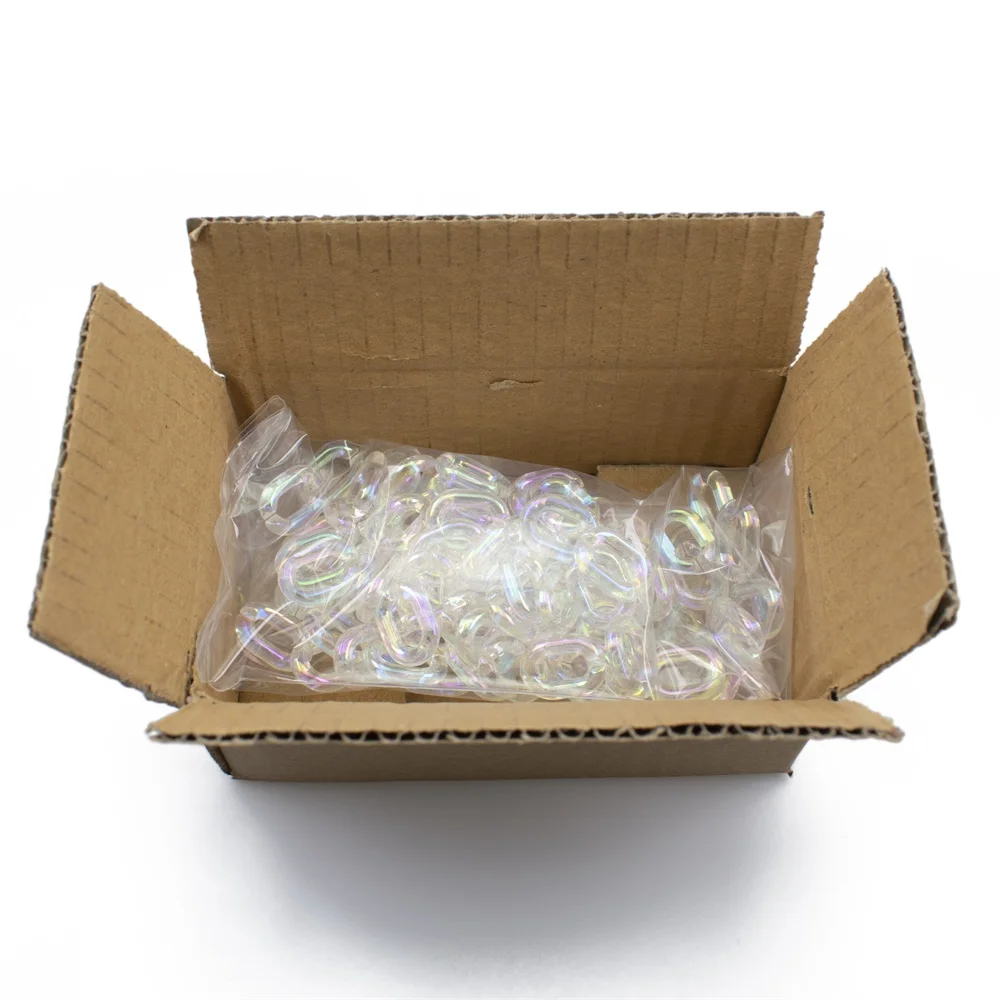Mellon Acrylic Chain 20x30mm Wholesale Acrylic Transparent Colourful ...