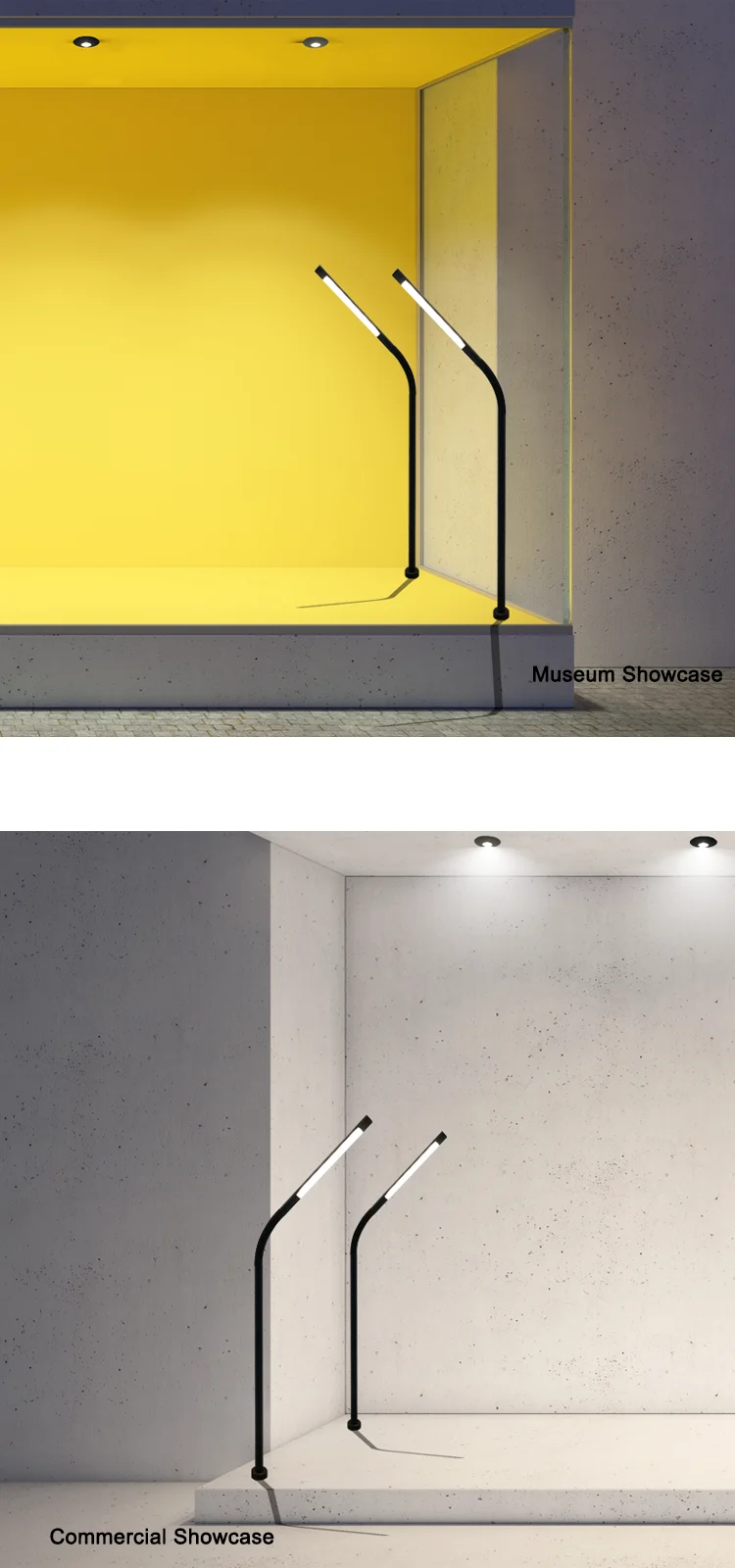 Rotatable 110v 3w Led Display Cabinet Light - Black 6000k