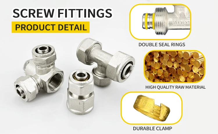 Approved Screw Compression Fitting Male Straight Union Brass Fitting ...