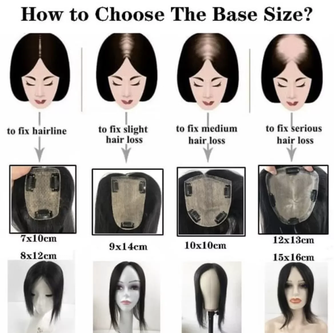 Wholesale Real Human Hair Topper for Women 100% Virgin European Hair ...