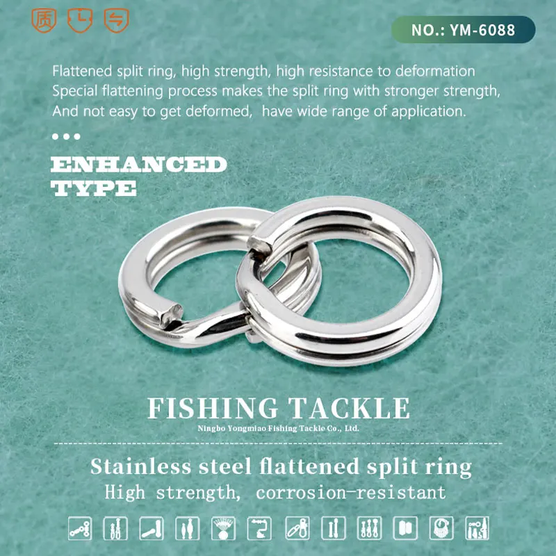 Lure Double Ring High Strength Stainless Steel Double Ring Reinforced ...